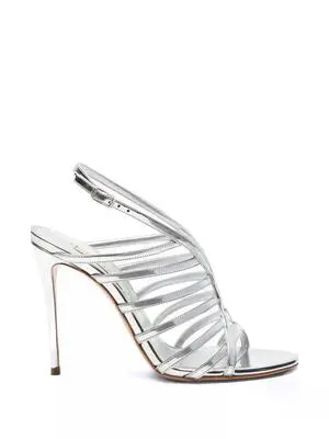 Casadei Silver Tone Sandals For Women