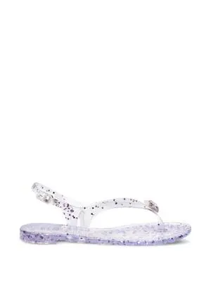 Casadei Jelly Glittered Sandals - White