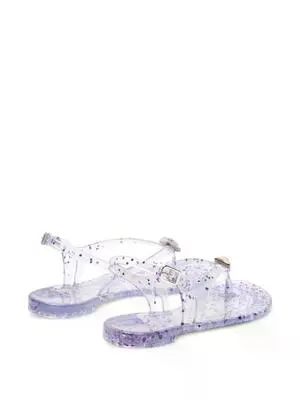 Casadei Jelly Glittered Sandals