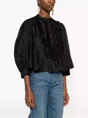 Chloé Ruffled Bib Blouse
