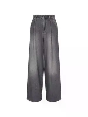 Armani Exchange Pleated Wide Leg Trousers