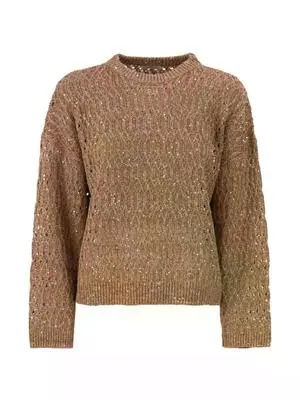 Brunello Cucinelli Openwork Crew-neck Sweater