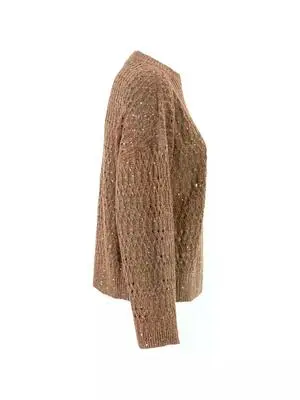 Brunello Cucinelli Openwork Crew-neck Sweater