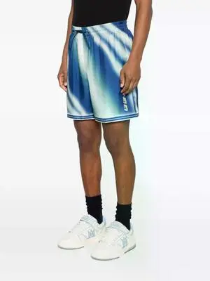 Casablanca Wave Print Drawstring Trousers - Blue