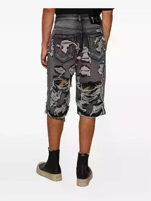 THUG CLUB Ripped Denim Shorts