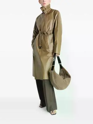 LEMAIRE Belted Wrap Coat - Neutrals