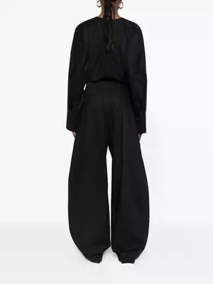 THELATEST V-neck Long-sleeved Jumpsuit - Black