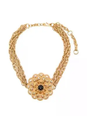 Chloé Karl Flower-pendant Chain Necklace