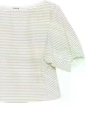 Staud Striped Short-sleeve Top