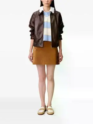 Claudie Pierlot Striped Knit Polo