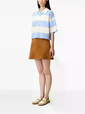Claudie Pierlot Striped Knit Polo