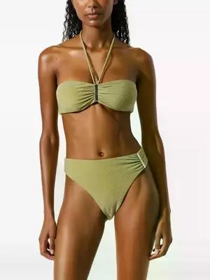 Karl Lagerfeld Logo-plaque Bikini Top - Green