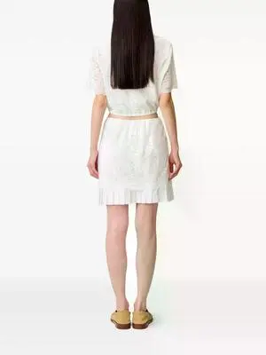 Claudie Pierlot Mini Skirt With Lace Detail