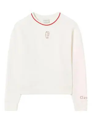 Claudie Pierlot Crewneck Sweatshirt With Contrast Embroidery