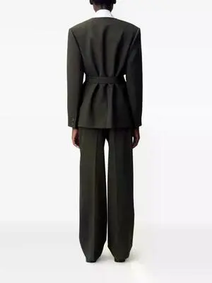 Claudie Pierlot Belted Double-breasted Blazer
