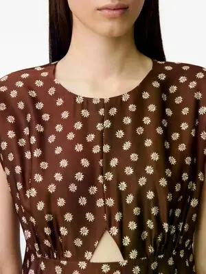 Claudie Pierlot Printed Midi Dress - Brown
