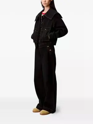 Claudie Pierlot Sailor Collar Denim Jacket - Black