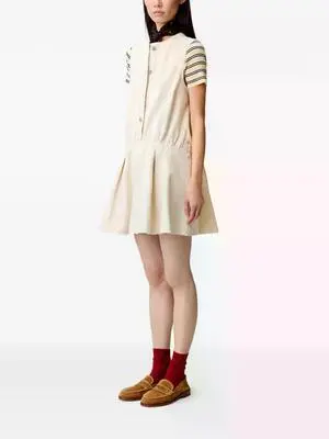 Claudie Pierlot Buttoned Pleated Dress - Neutrals