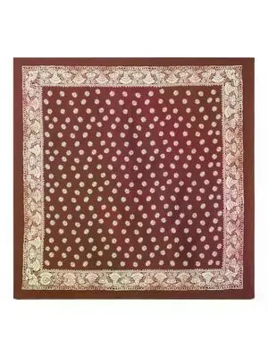 Claudie Pierlot Floral Silk Scarf - Brown