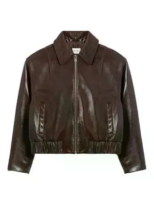 Women's Collared Leather Jackets