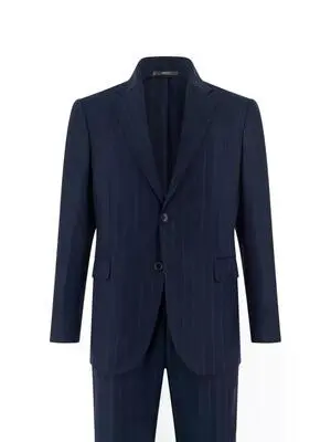 Boggi Milano Pinstriped Flap-pockets Suit
