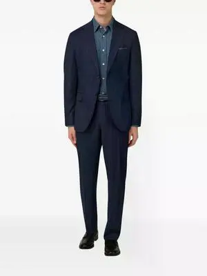 Boggi Milano Pinstriped Flap-pockets Suit