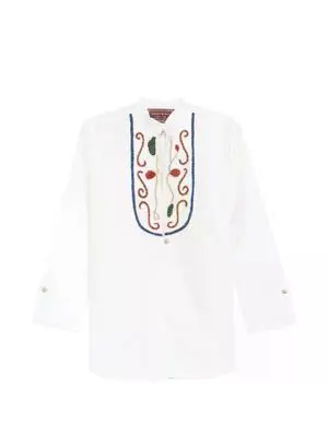 ALEMAIS Velora Embroidered Blouse - Neutrals