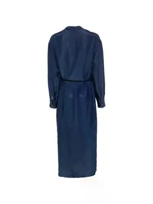 Barena Venezia V-neck Midi Dress - Blue