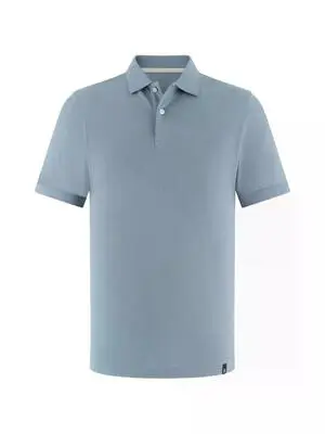 Boggi Milano High-performance Piqué Polo Shirt With S-cafè® Yarn - Blue