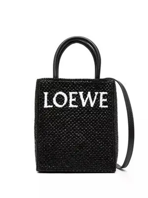 Loewe Raffia Tote - Black