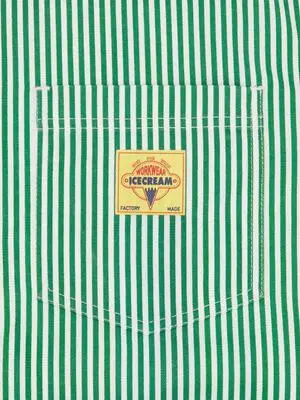 ICECREAM Striped Polo Shirt - Green