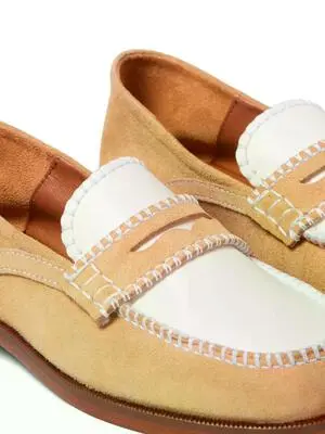 Claudie Pierlot Dual-color Suede Loafers - Neutrals