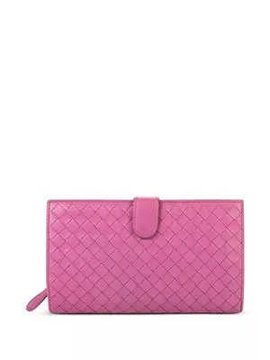 Bottega Veneta Intrecciato Wallet - Pink