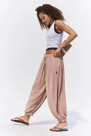 Free People Momentum Balloon Track Pants - Sandy