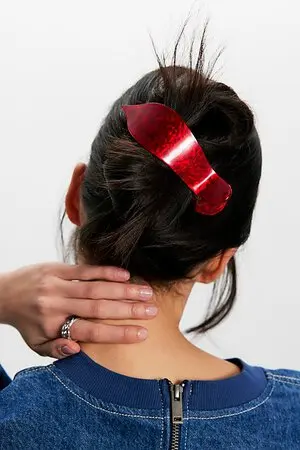 Free People Flat Claw Hair Clip - Red