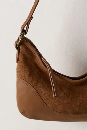 Free People Sindy Leather Shoulder Bag - Cognac