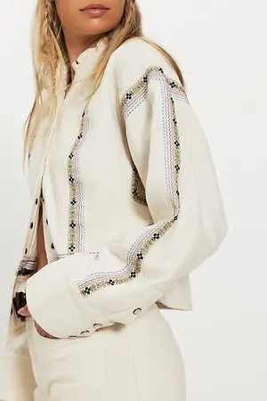 Free People We The Free Embroidered Edges Top