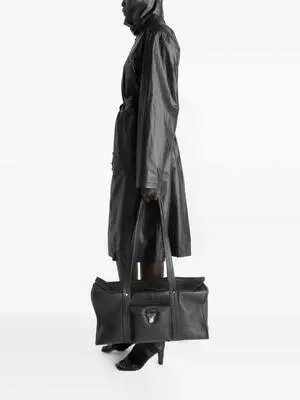 LEMAIRE Belted Collar Wrap Coat - Black