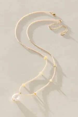Free People Long Pendant Necklace - Ivory