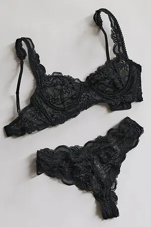 Free People Last Dance Demi Underwire Bra - Black