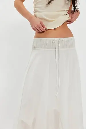 Free People Asymmetrical Handkerchief Hem Midi Skirt