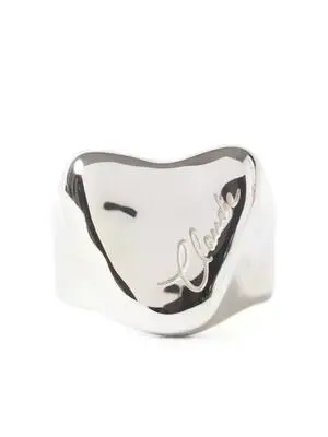 Claudie Pierlot Engraved-logo Ring - Silver