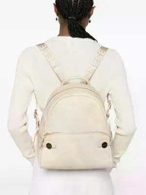 Borbonese Medium Top-handle Backpack - Neutrals