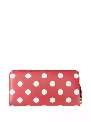 Comme Des Garçons Polka-dot Long Wallet - Red