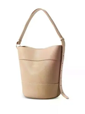 Claudie Pierlot Solveig Leather Bucket Bag - Neutrals