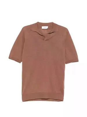 LARDINI Short-sleeve Polo Shirt - Brown