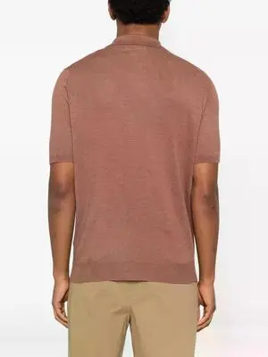 LARDINI Short-sleeve Polo Shirt - Brown