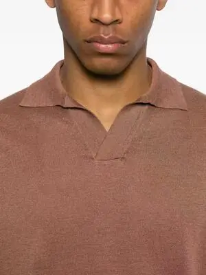 LARDINI Short-sleeve Polo Shirt - Brown