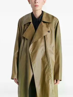 LEMAIRE Belted Wrap Coat - Neutrals