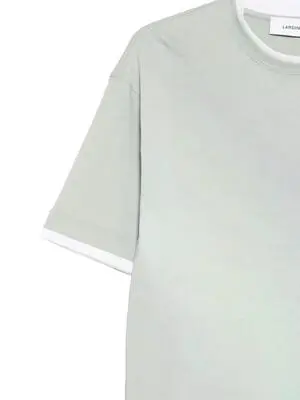 LARDINI Contrast-trim T-shirt - Green
